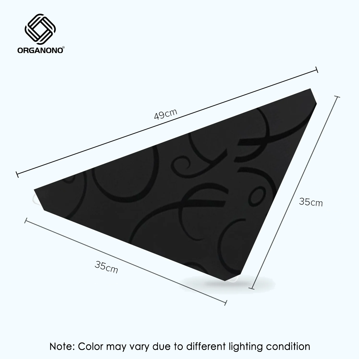 ORGANONO Steel Frame Triangle Panel Resin Plastic Cabinet Accessories