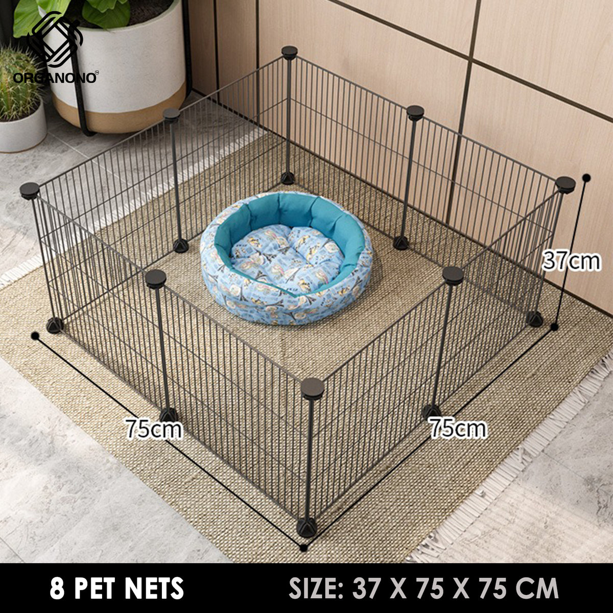 Organono DIY 6-12 Grid Net Multipurpose Stackable Play Pen - 35cm ...